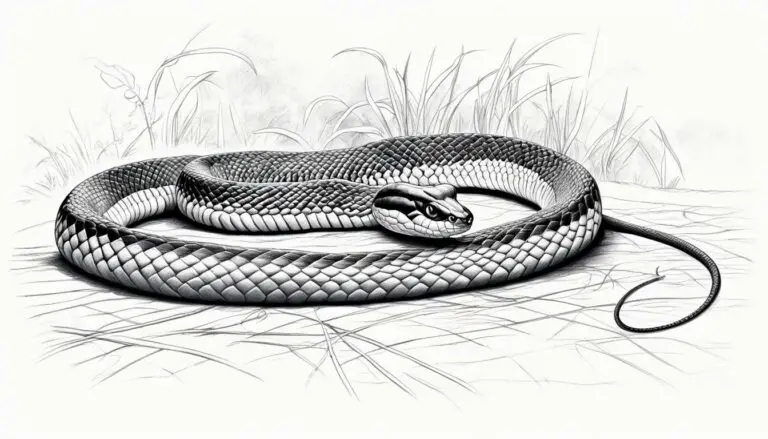 Learn to Sketch a King Cobra Snake Easily